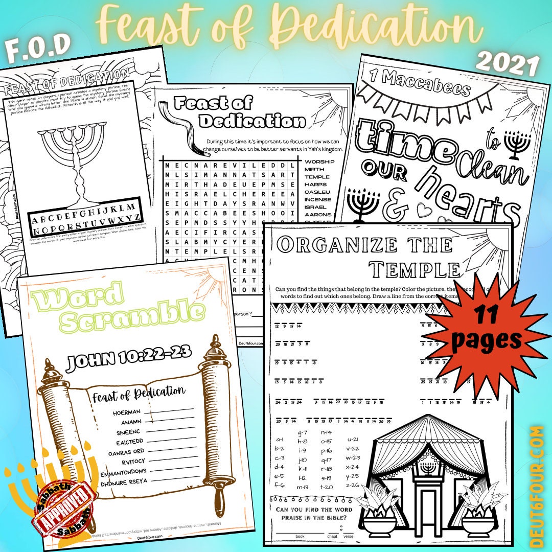 FOD Feast of Dedication Hanukah Feast Days Advanced Learners Version ...