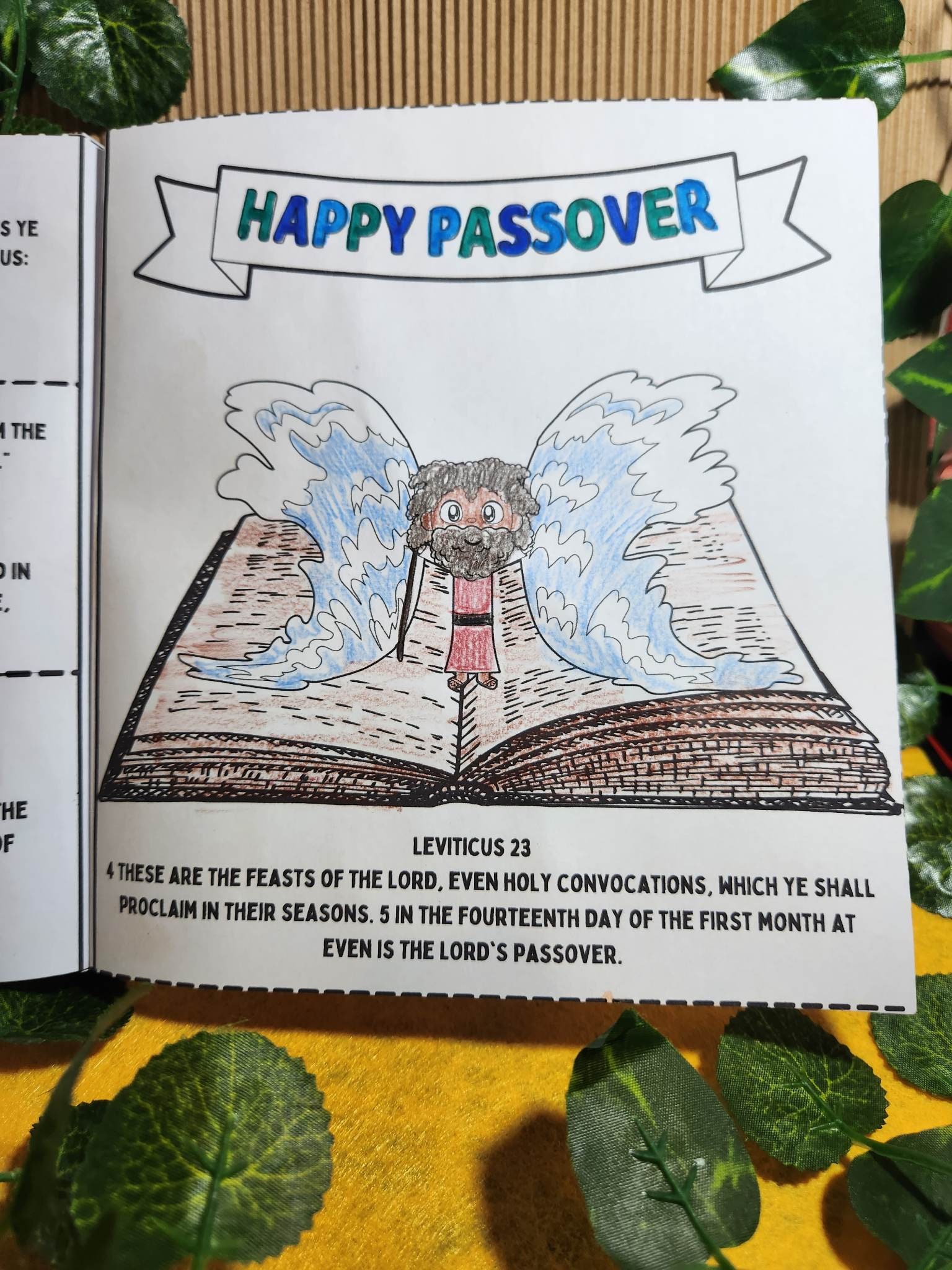 Passover Book Kids Craft Passover Children Craft Homeschool Activity 10 ...