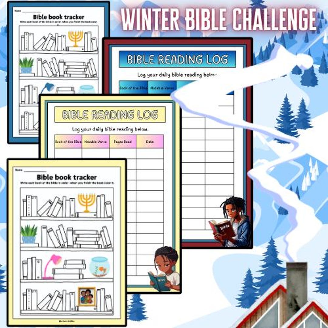 Bible Reading Log Bible Tracker for Kids Printable Bible Log Bible ...