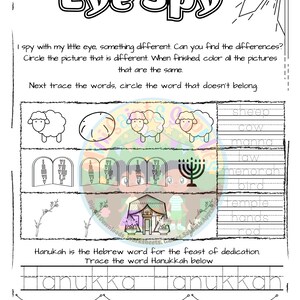 Feast of Dedication Activity Pack for Kids | Hanukkah Worksheets, Bible ...