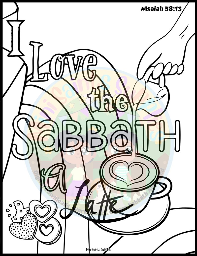 Sabbath Coloring Sabbath Activity Bible Kids Activities Bible Sabbath ...