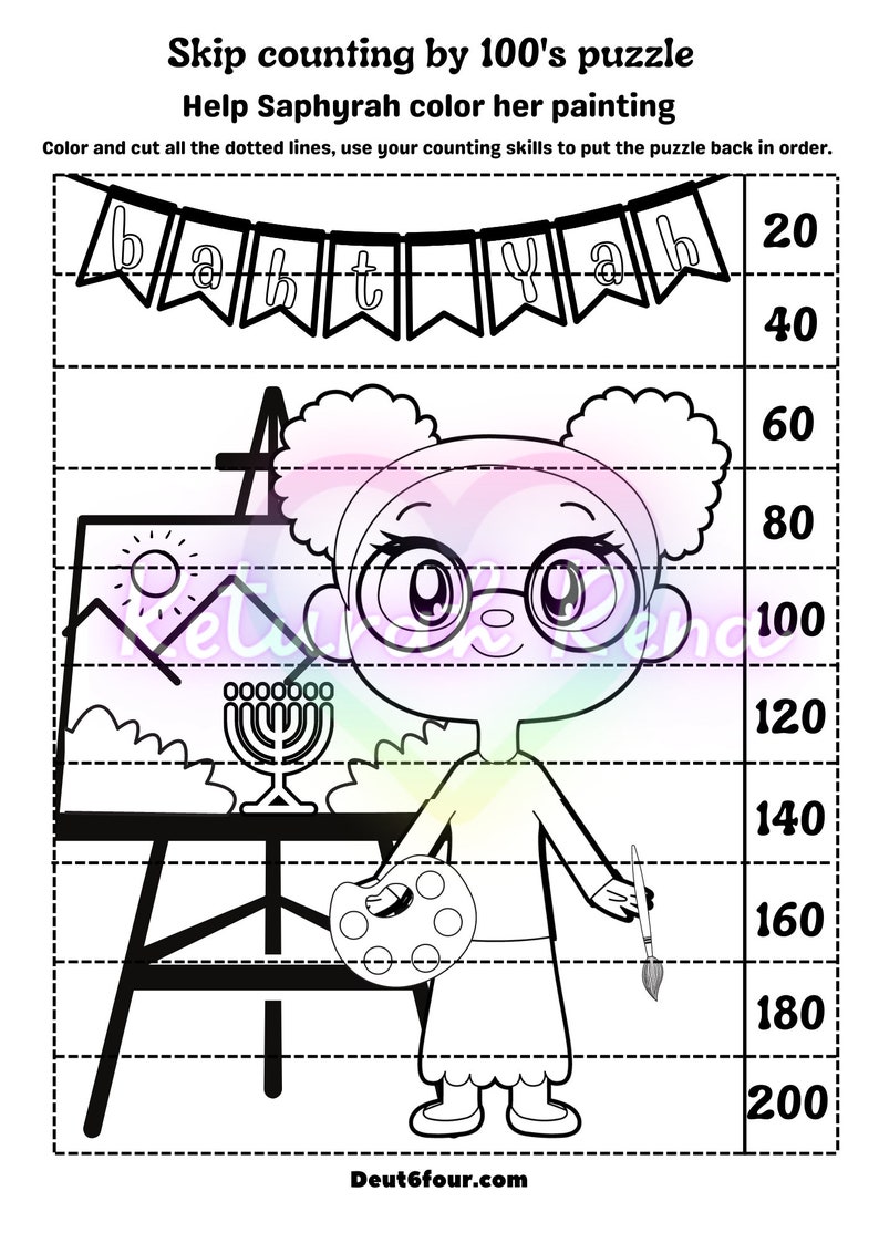 Bible Skip Counting, Hidden Puzzle, Fun Coloring Puzzle Printable ...