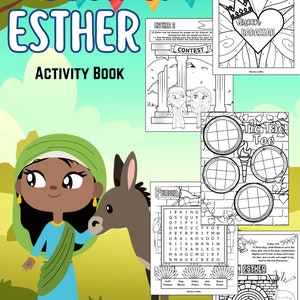 Book of Esther Bible Activity Book Purim Activity Sunday School ...
