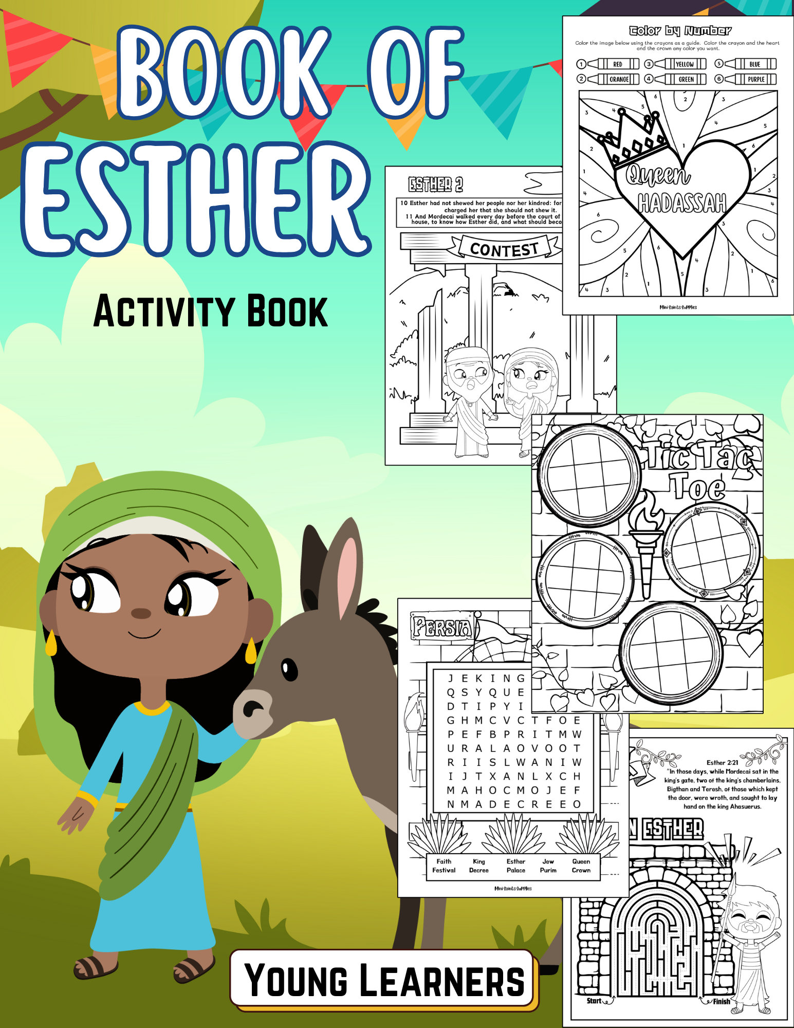 Book of Esther Bible Activity Book Purim Activity Sunday School ...
