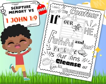 Bible Coloring Page Bible Scripture Printable Bible Activity Christian ...