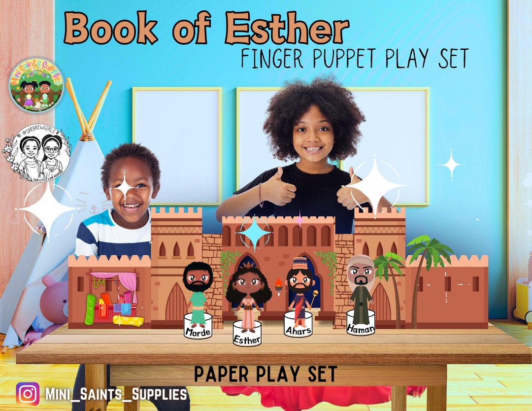 Esther Bible Kid Craft Bible Play Activity Book Purim Activity Sunday ...