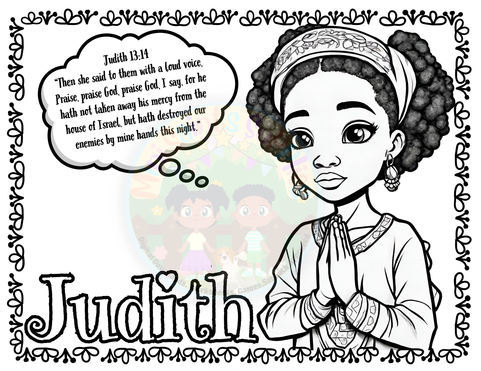 Book of Judith Mini Booklet Sunday School Bible Story Activities Bible ...