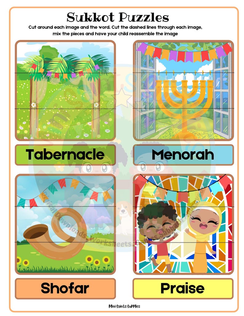 Tabernacle Preschool Kindergarten Lessons Sukkot Lesson Fall Feast ...