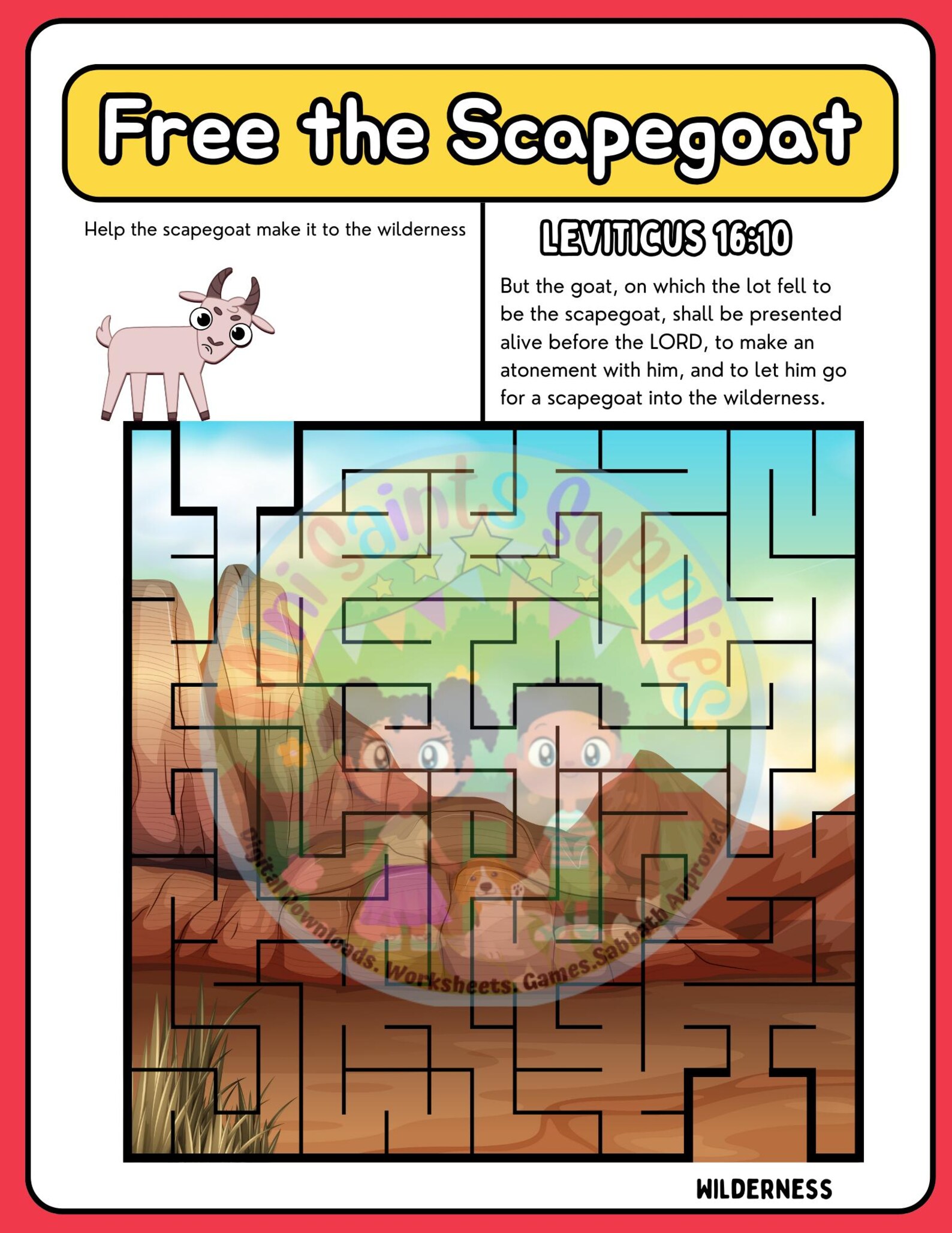 Atonement Yom Kippur Fall Feast Day Preschool Kindergarten Bible ...