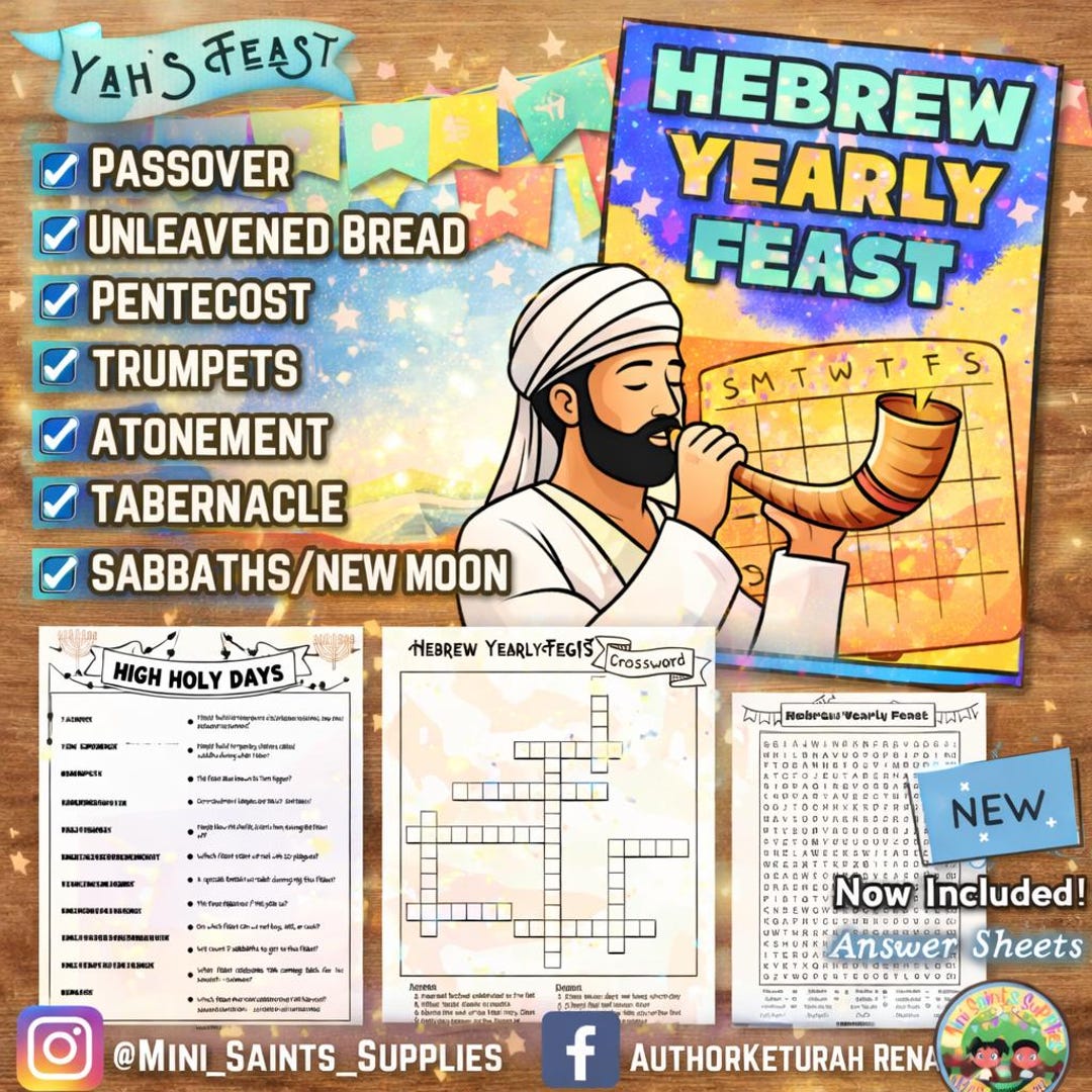 Biblical Feast Day Flip Book Printable Bible Activity Passover ...