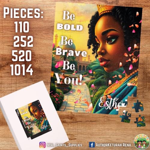 Book of Esther Puzzle, Bible Verse Puzzle for Kids & Adults, Queen ...
