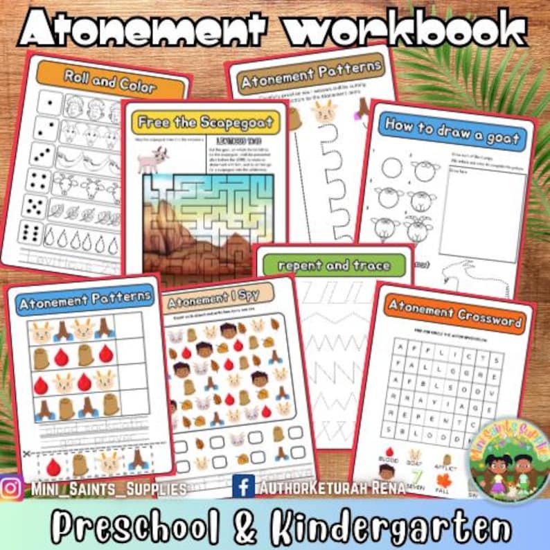 Atonement Yom Kippur Fall Feast Day Preschool Kindergarten Bible ...
