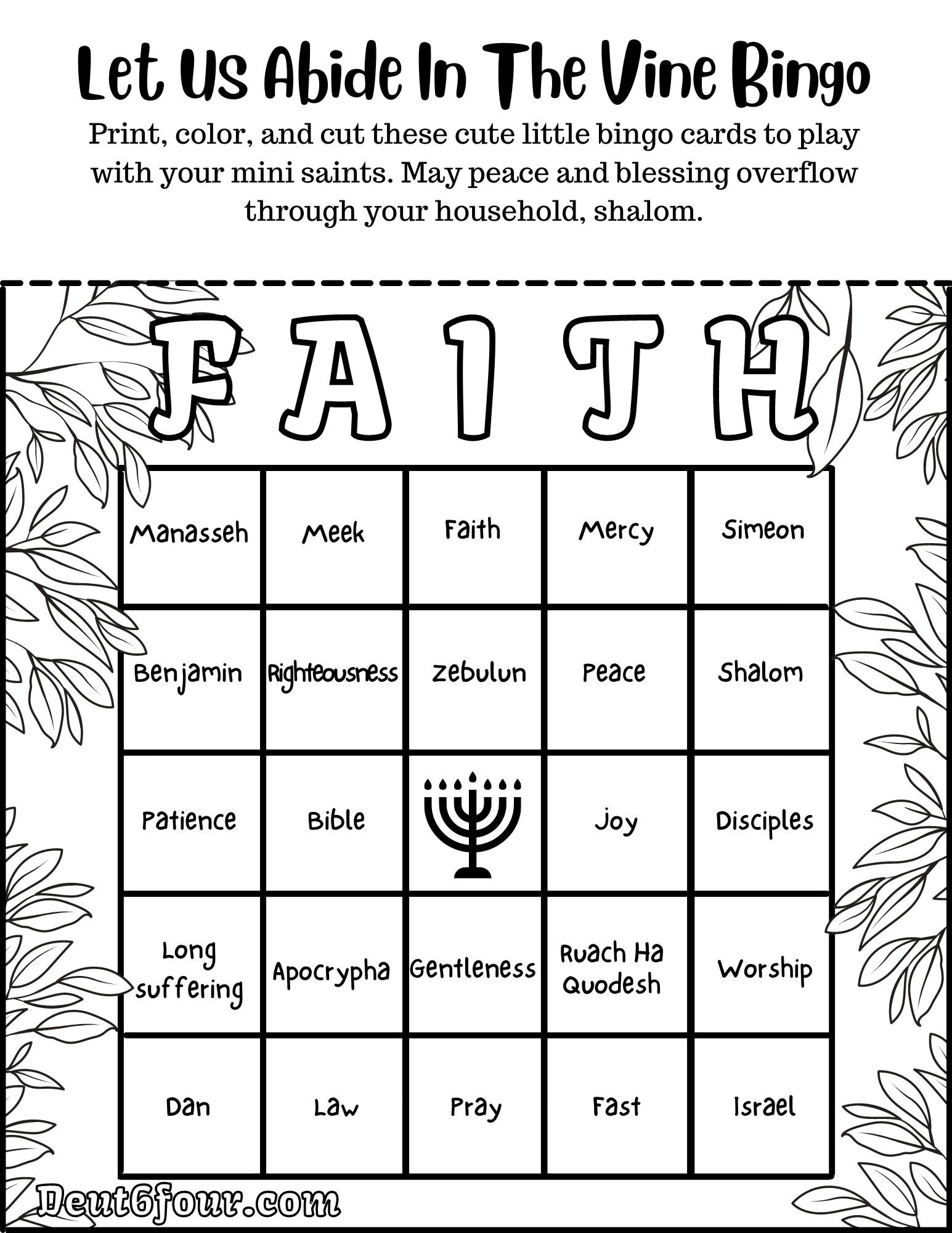 Bible Bingo Sunday School Printable Activity Bible Triva Bible Game ...