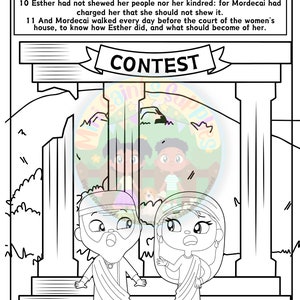 Book of Esther Bible Activity Book Purim Activity Sunday School ...