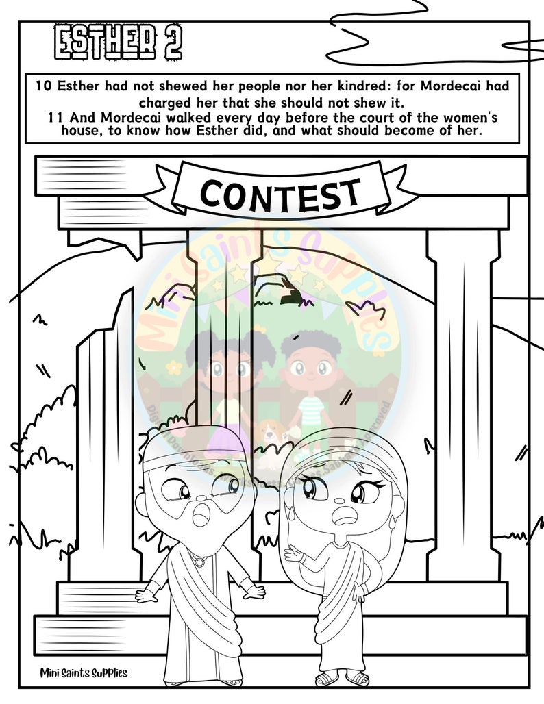 Book of Esther Bible Activity Book Purim Activity Sunday School ...