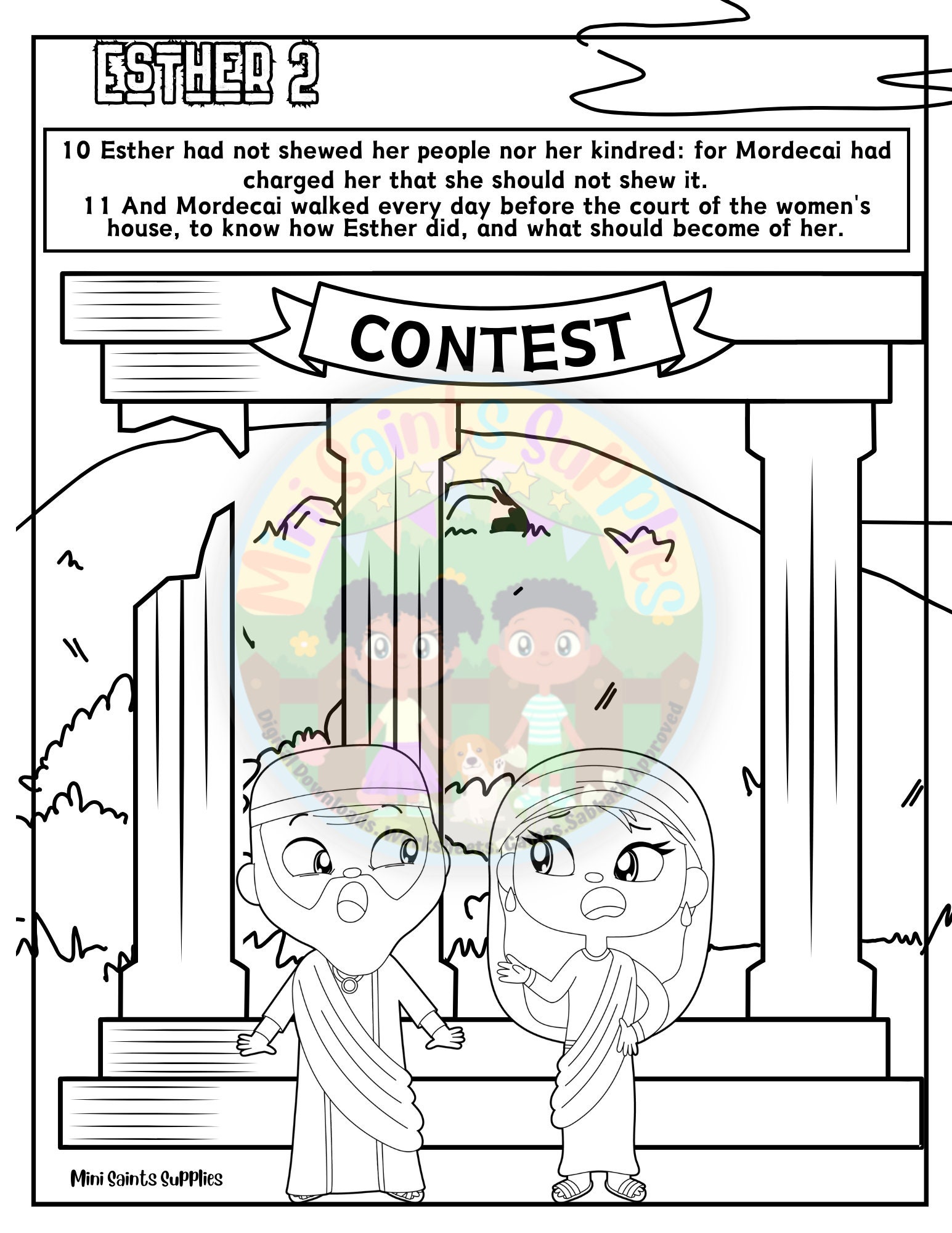 Book of Esther Bible Activity Book Purim Activity Sunday School ...