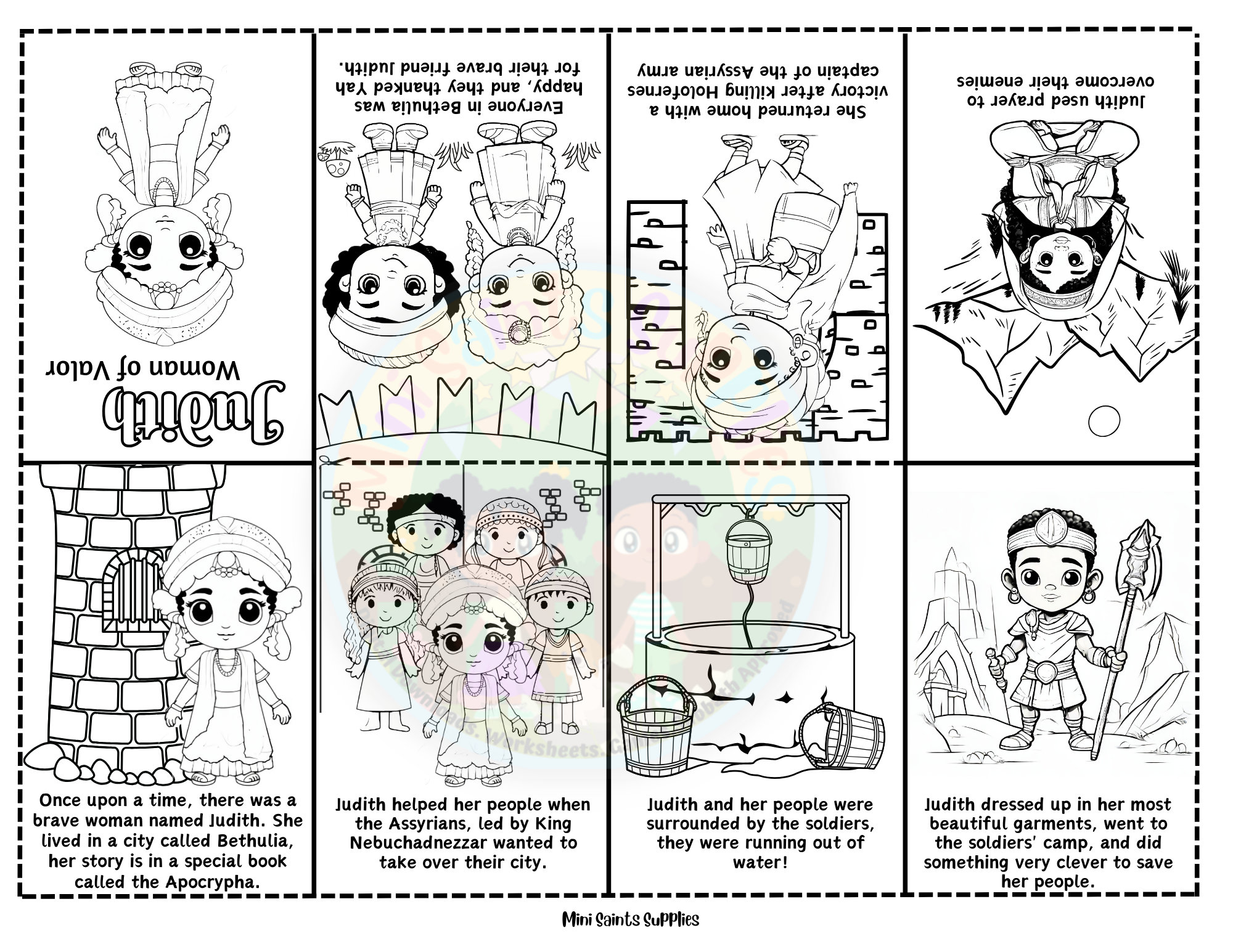 Book of Judith Mini Booklet Sunday School Bible Story Activities Bible ...