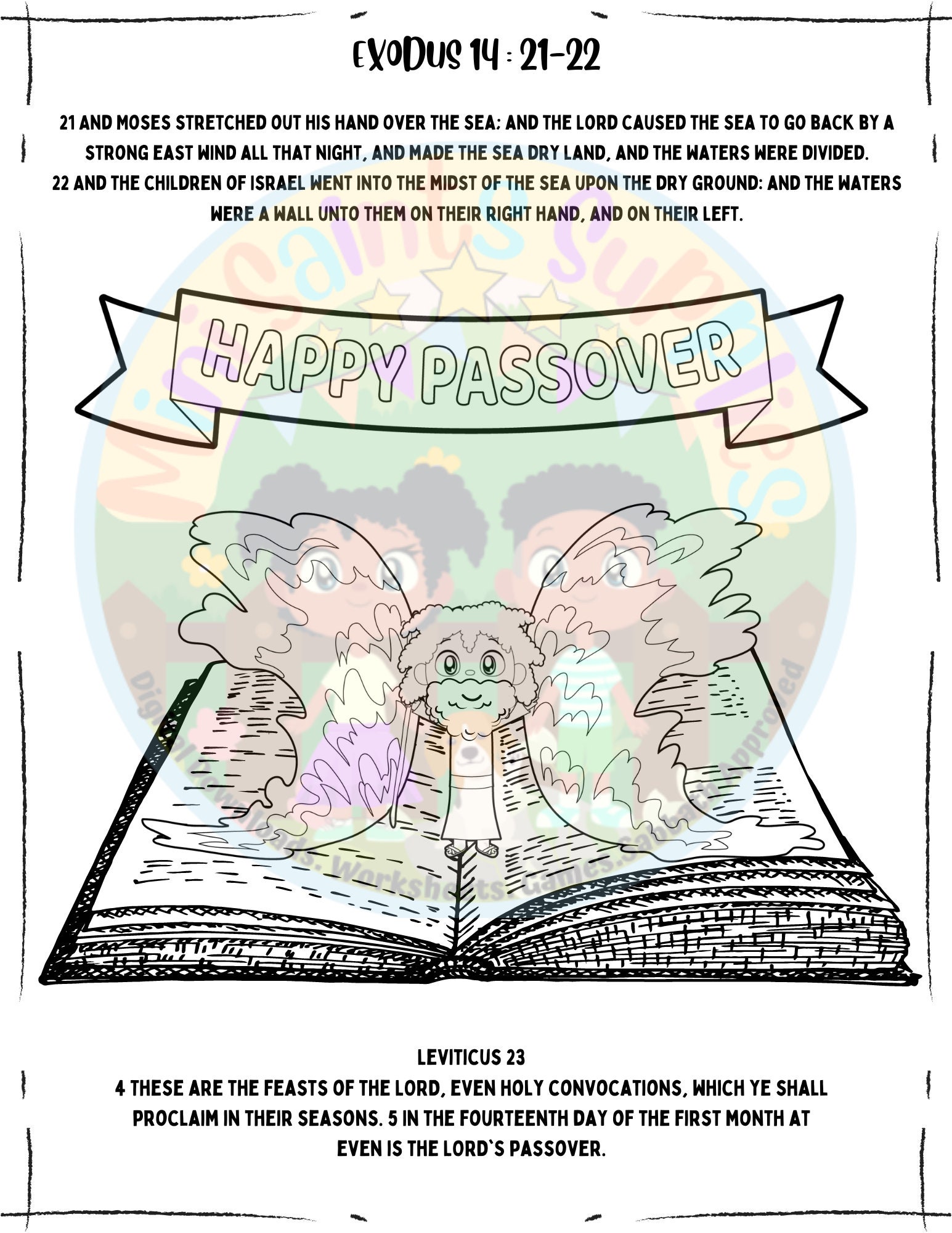 Passover Activity Book Kids Activity Passover Busy Children Homeschool ...