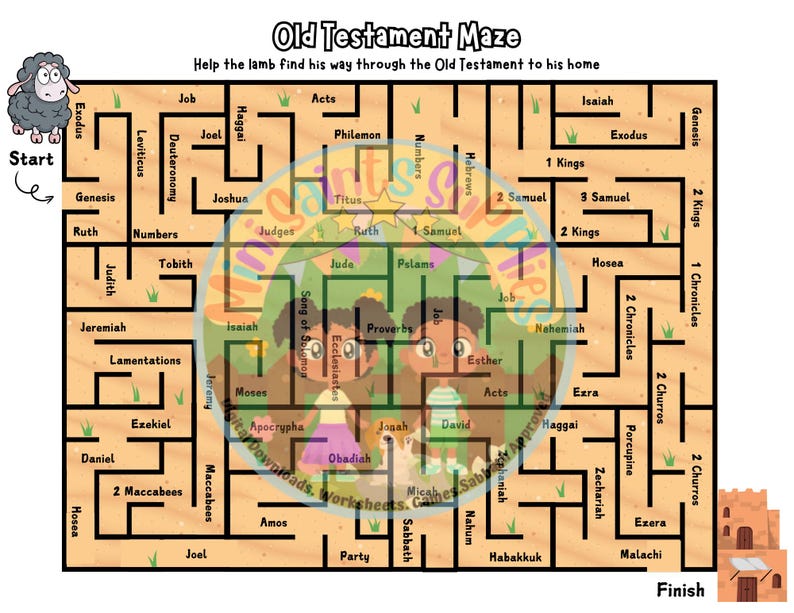 Books of the Bible: Old Testament Mini Book Kid Bible Tracker Bible ...