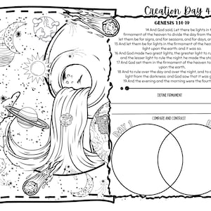 Genesis Creation Bible Worksheet, Lesson Plans, Printable Download ...