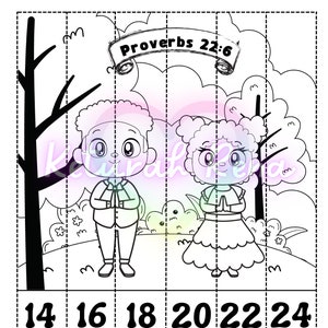 Bible Skip Counting, Hidden Puzzle, Fun Coloring Puzzle Printable ...