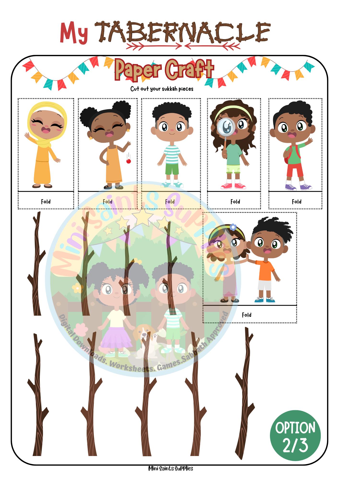 Tabernacle Activity, Sukkah Craft, Sukkot Lesson, Fall Feast, Bible ...