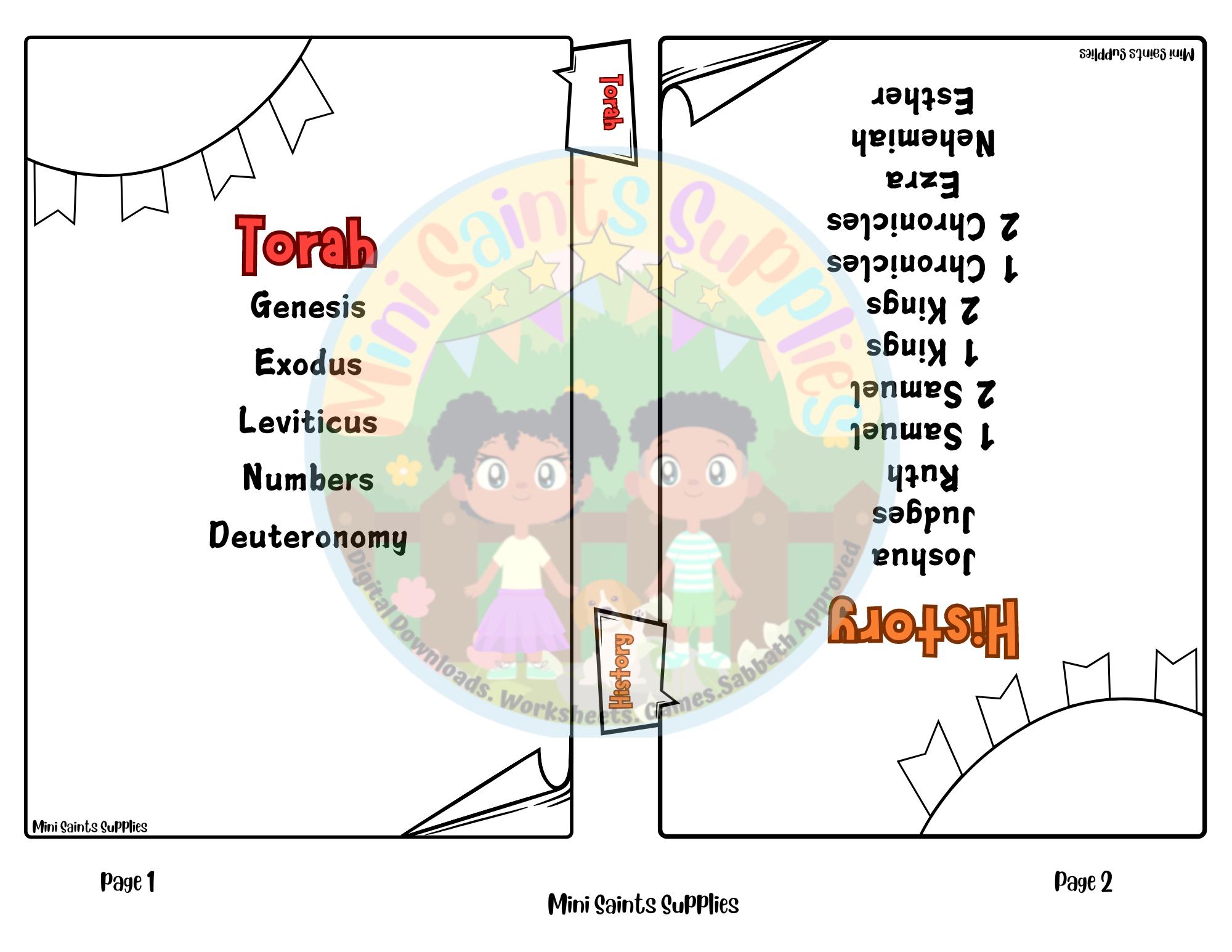 Books of the Bible: Old Testament Mini Book Kid Bible Tracker Bible ...