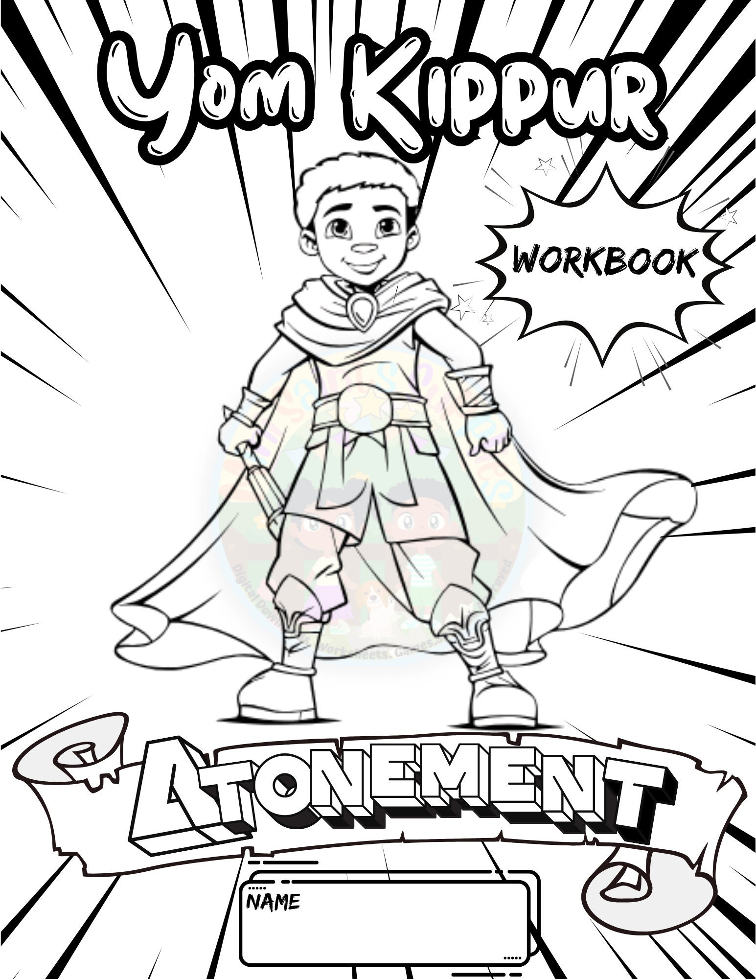 Atonement Yom Kippur Fall Feast Days Coloring Book Torah Download Bible ...