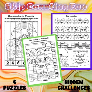 Bible Skip Counting, Hidden Puzzle, Fun Coloring Puzzle Printable ...