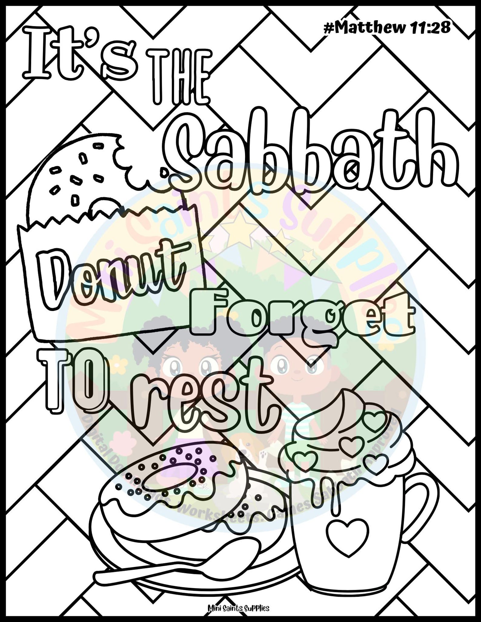 Sabbath Coloring Sabbath Activity Bible Kids Activities Bible Sabbath ...