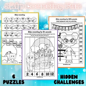 Bible Skip Counting, Hidden Puzzle, Fun Coloring Puzzle Printable ...