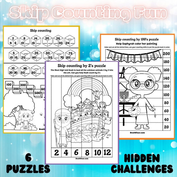 Bible Skip Counting Hidden Puzzle Fun Coloring Puzzle - Etsy