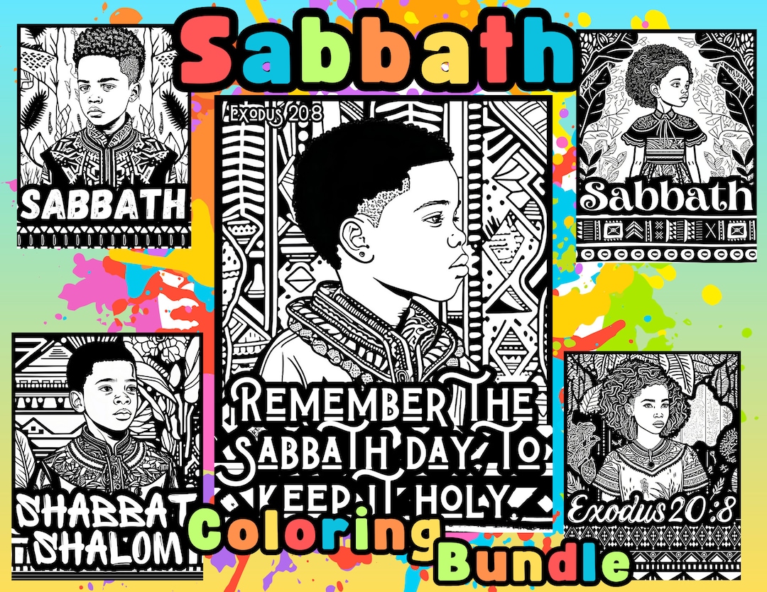Bible Coloring Sabbath Worksheet Printable Bible Activity Jewish ...