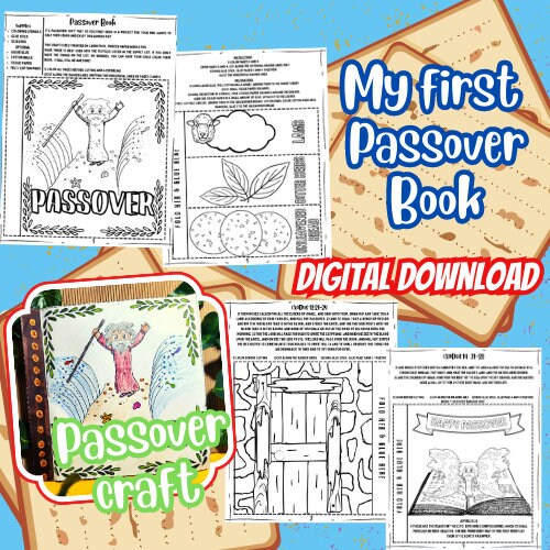 Printable Passover Activity Book for Kids. Activity Pages - Etsy Israel