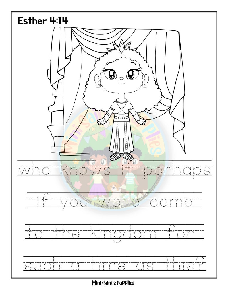 Book of Esther Bible Activity Book Purim Activity Sunday School ...