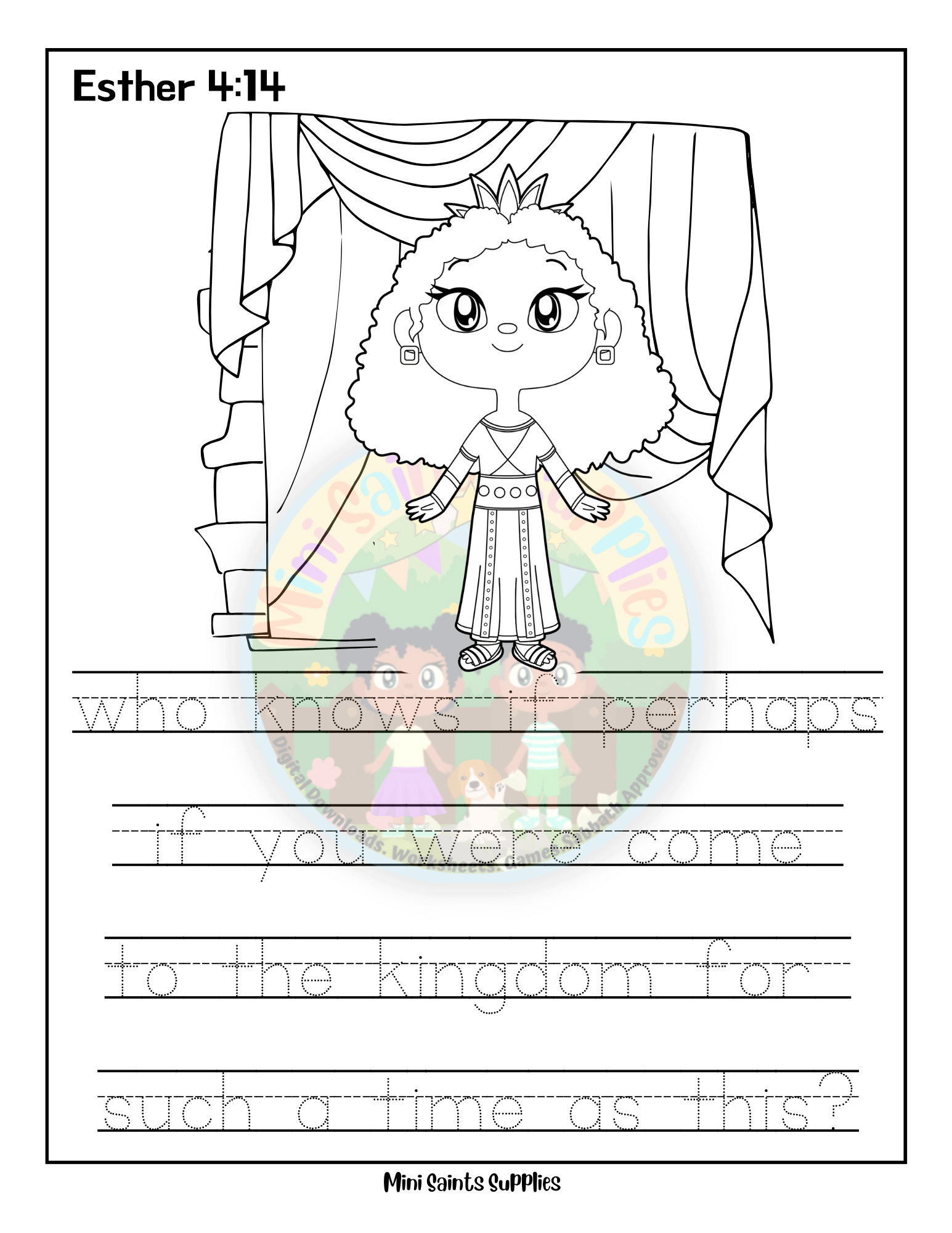 Book of Esther Bible Activity Book Purim Activity Sunday School ...