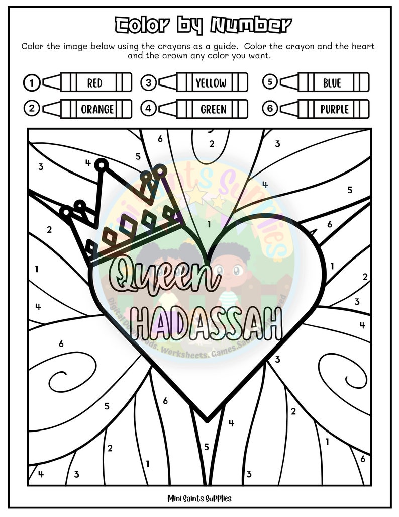 Book of Esther Bible Activity Book Purim Activity Sunday School ...