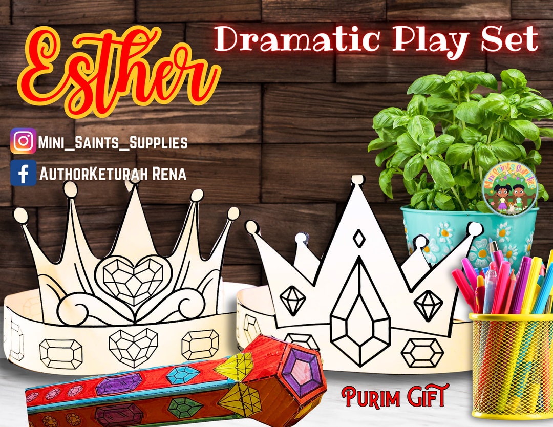 Esther Crown Christian Kid Craft Bible Play Activity Book Purim Craft ...