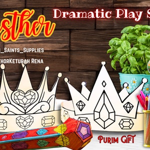 Esther Crown Christian Kid Craft Bible Play Activity Book Purim Craft ...