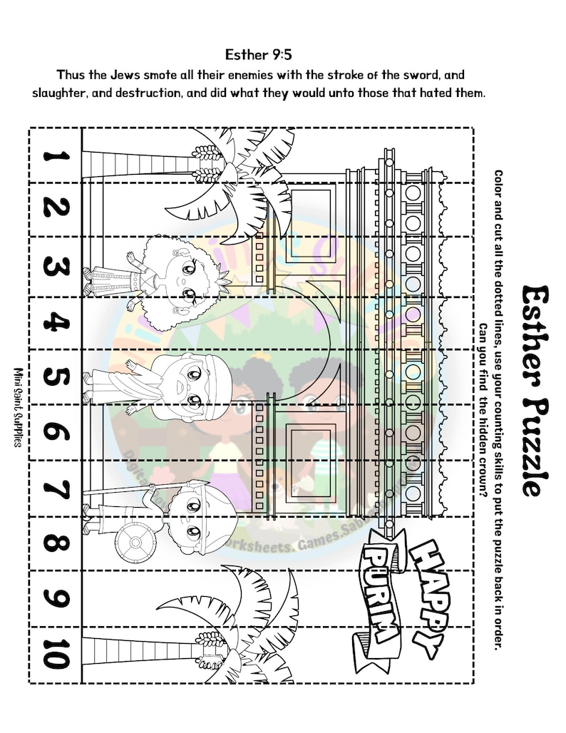 Book of Esther Bible Activity Book Purim Activity Sunday School ...