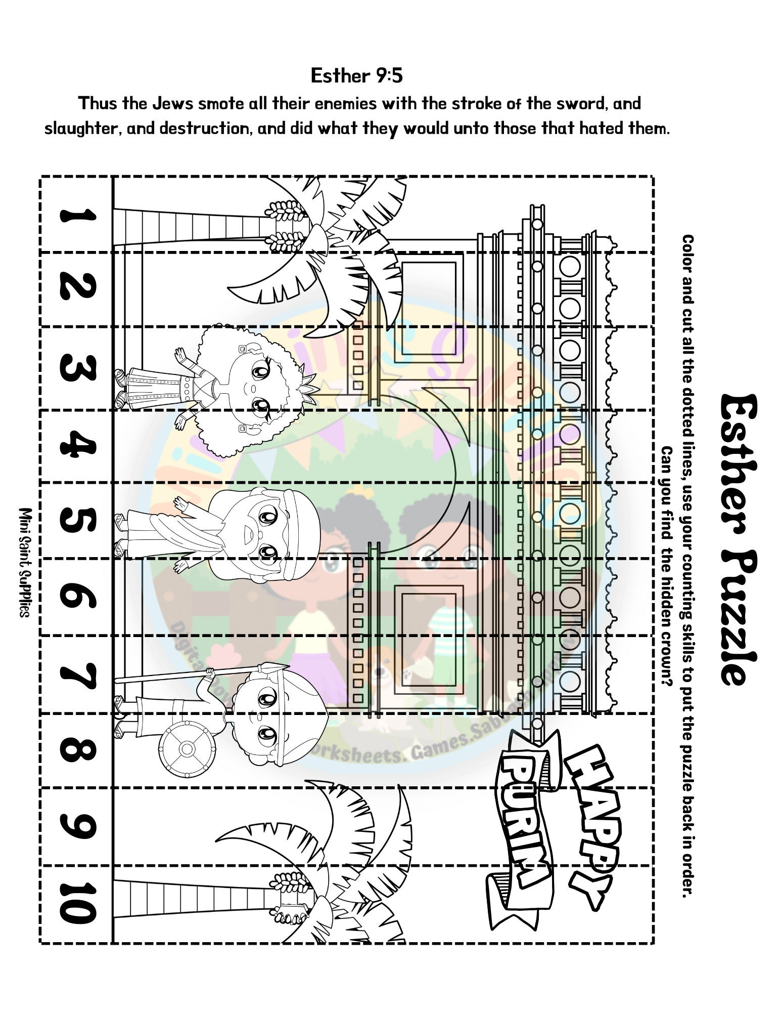Book of Esther Bible Activity Book Purim Activity Sunday School ...