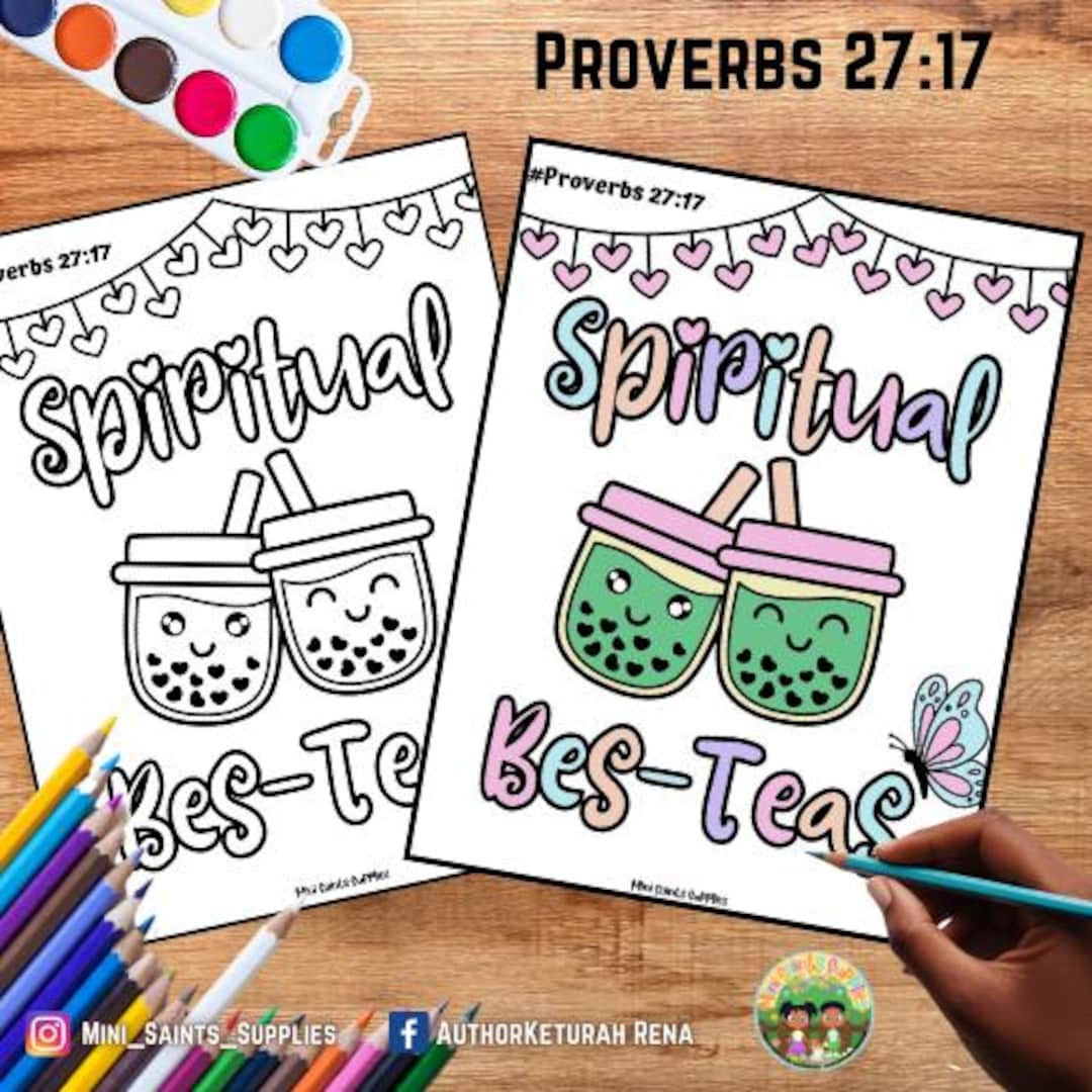 Food Pun, Tea Pun Coffee Pun Bible Coloring Inspirational Scripture ...