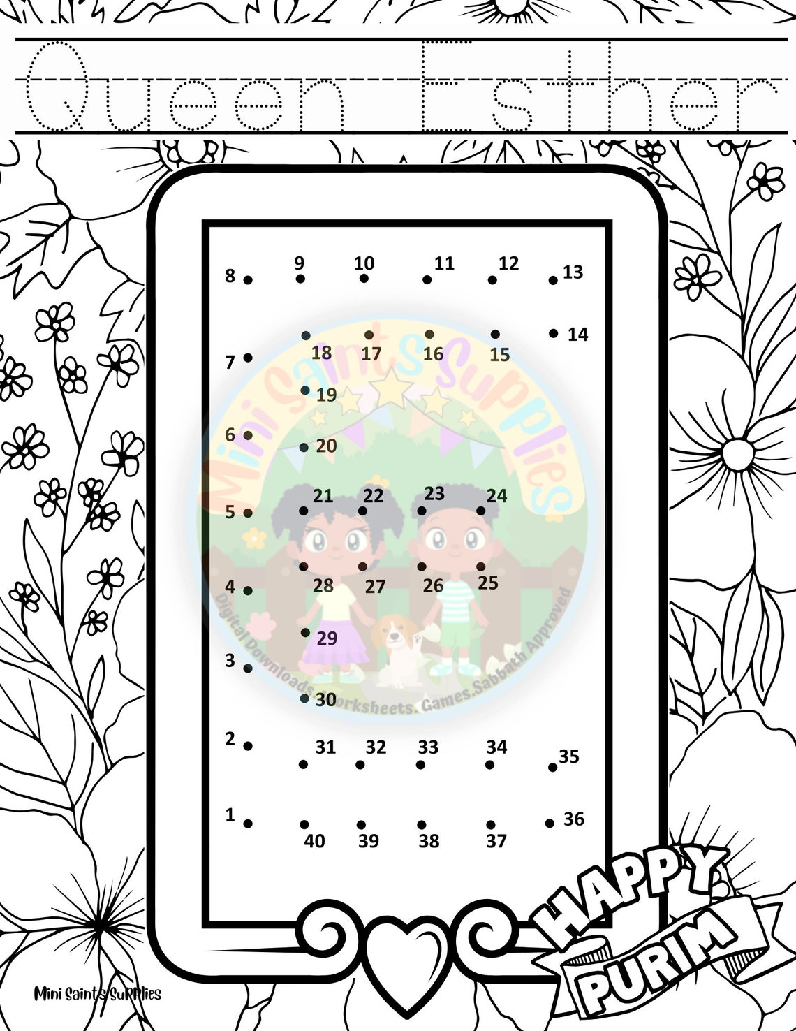 Book of Esther Bible Activity Book Purim Activity Sunday School ...