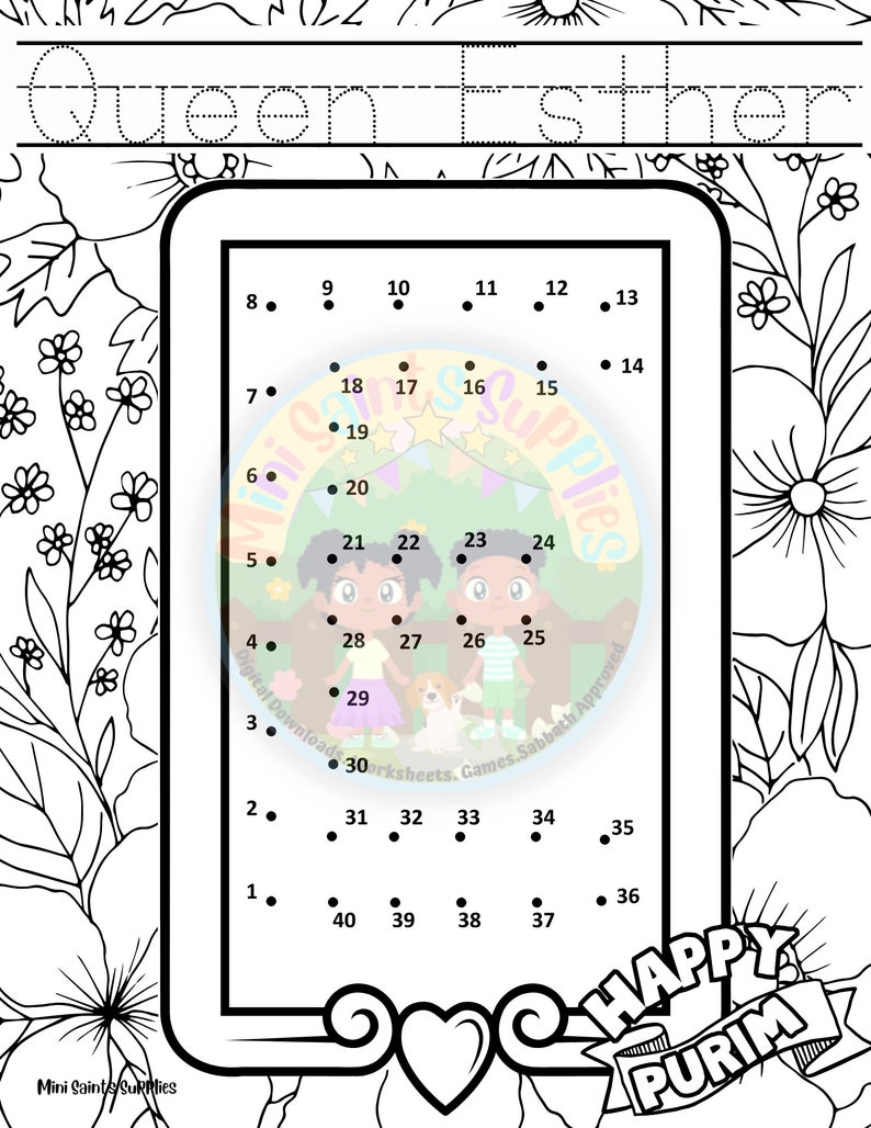 Book of Esther Bible Activity Book Purim Activity Sunday School ...