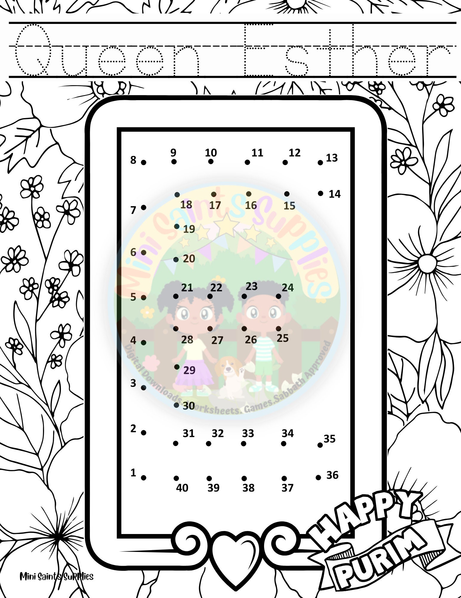 Book of Esther Bible Activity Book Purim Activity Sunday School ...