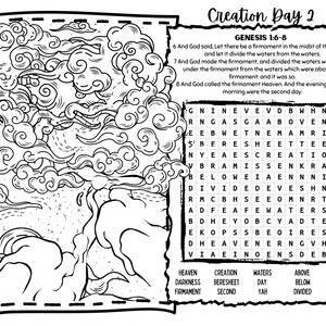 Genesis Creation Bible Worksheet, Lesson Plans, Printable Download ...