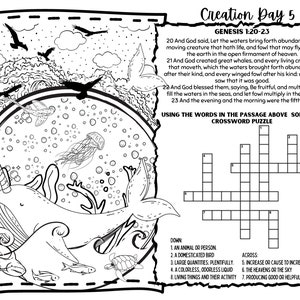 Genesis Creation Bible Worksheet, Lesson Plans, Printable Download ...