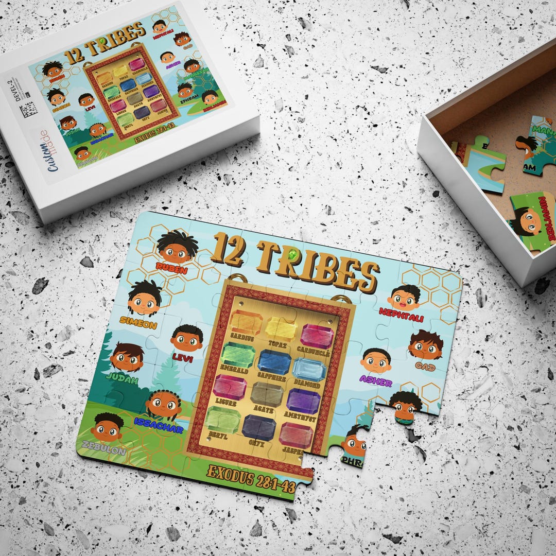 12 Tribes Bible Kids Puzzle Bible Games, Sabbath Games Bible Puzzle ...