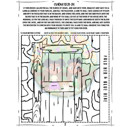 Passover Book Kids Craft Passover Children Craft Homeschool Activity 10 ...