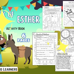 Book of Esther Bible Activity Book Purim Activity Sunday School ...